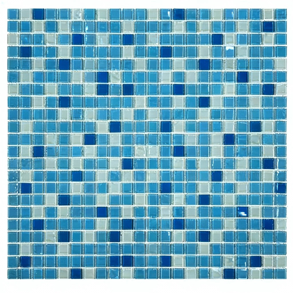 Cerulean Dream Crystal Glass Mosaic – Luxury Tiles UAE