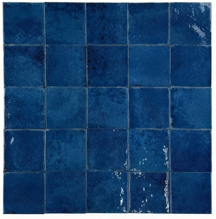 Cerulean Glow Glossy Porcelain Subway Tile – Luxury Tiles UAE